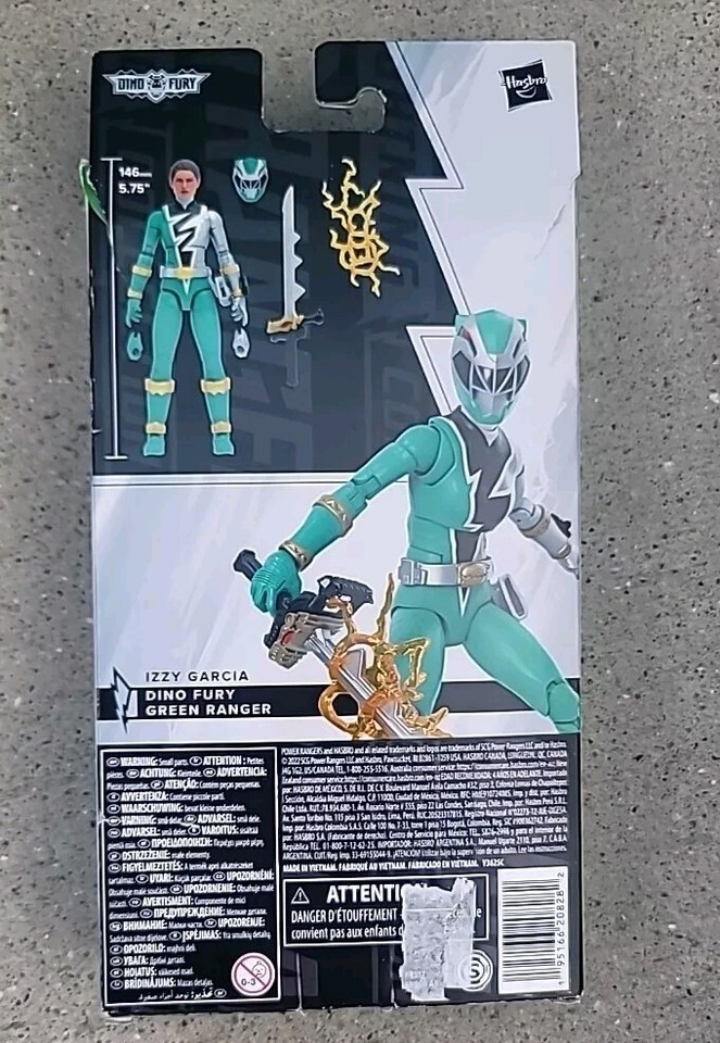 HASBRO POWER RANGERS IZZY Garcia LIGHTNING COLLECTION DINO FURY GREEN ...