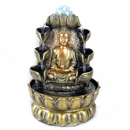 Buddha Water Fountain Indoor Outdoor 12IN Relaxation Zen Buddha ...