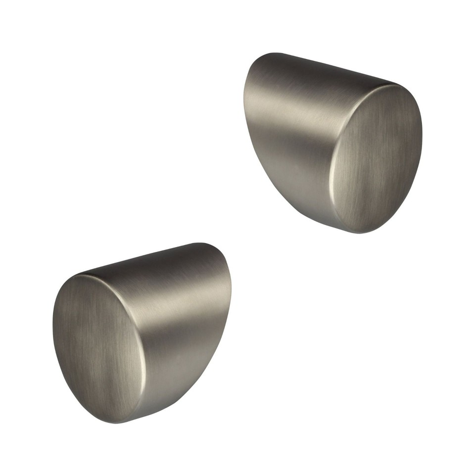 Forge Handrail End Caps–Pair (Chrome, Black, Brushed Nickel, Antique ...