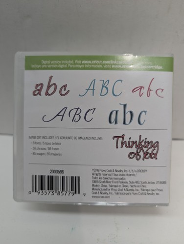 Cricut Calligraphy Collection Cartridge 450 Unique Images RARE Craft ...