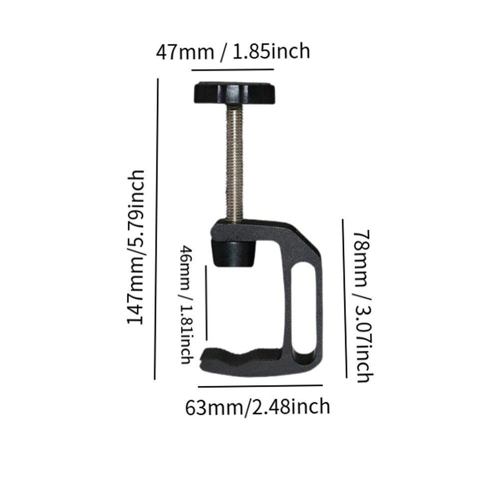 Camera Clamp Mount G Clamp Aluminum Alloy Universal Studio Lights Stand ...