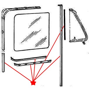 USA MADE 1948-52 Ford Pickup Truck Door Felt Window Channel Anti ...