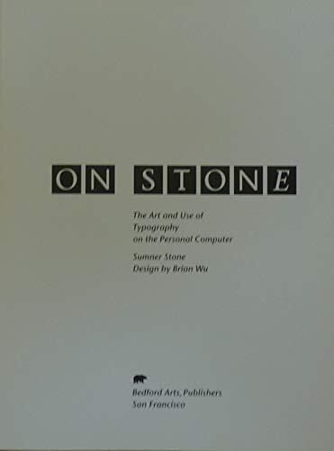 ON STONE By Sumner Stone - Hardcover **Mint Condition** 9780938491415 ...