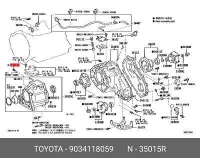 Genuine OE plug, automatic transmission case, 9034118059 for TOYOTA ...