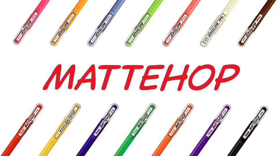 Pentel Matte Hop Original + Sweet Color Gel Pen, 14 Assorted Colors ...