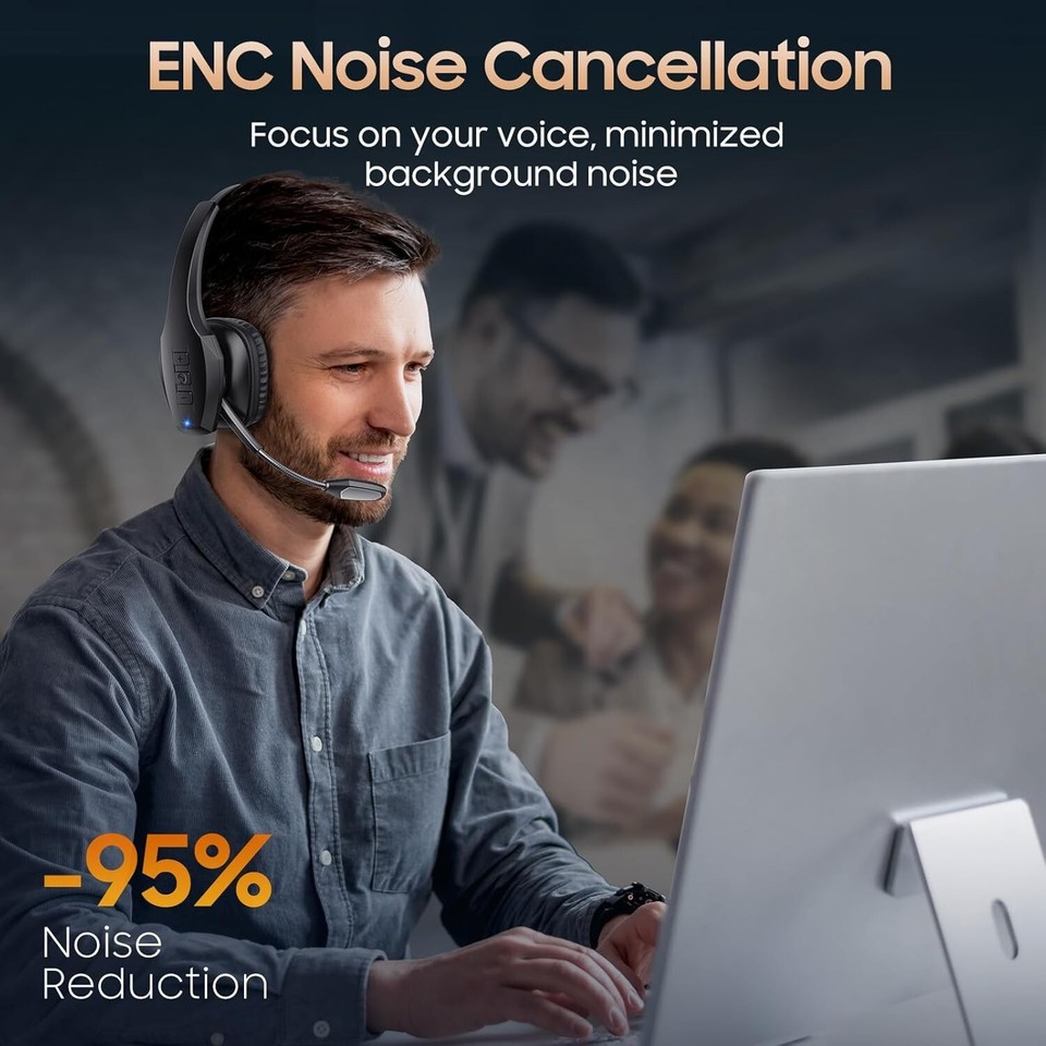 Wireless Headphone Blue Parrot Headset Bluetooth Truck Driver Noise ...