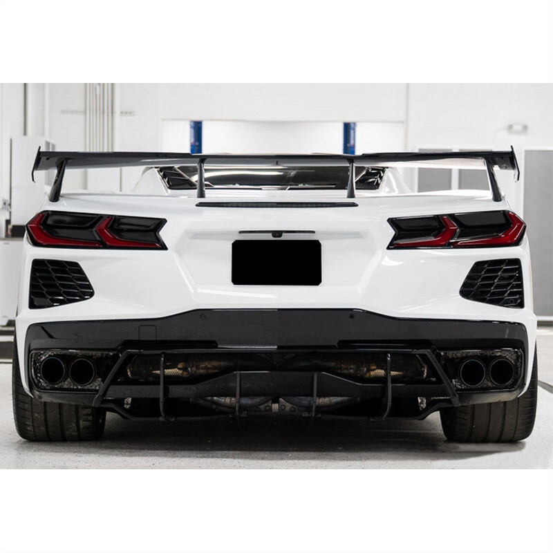For Chevrolet Corvette C8 Stingray Carbon Fiber Rear Bumper Diffuser ...