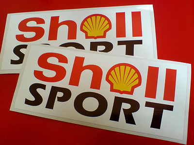 SHELL SPORT Vintage Retro Motorsport Race Car Stickers Decals 2 off ...