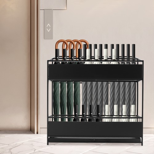 Metal Umbrella Rack Stand Mall Hotel Office Umbrella Holder Holds 24-46 ...