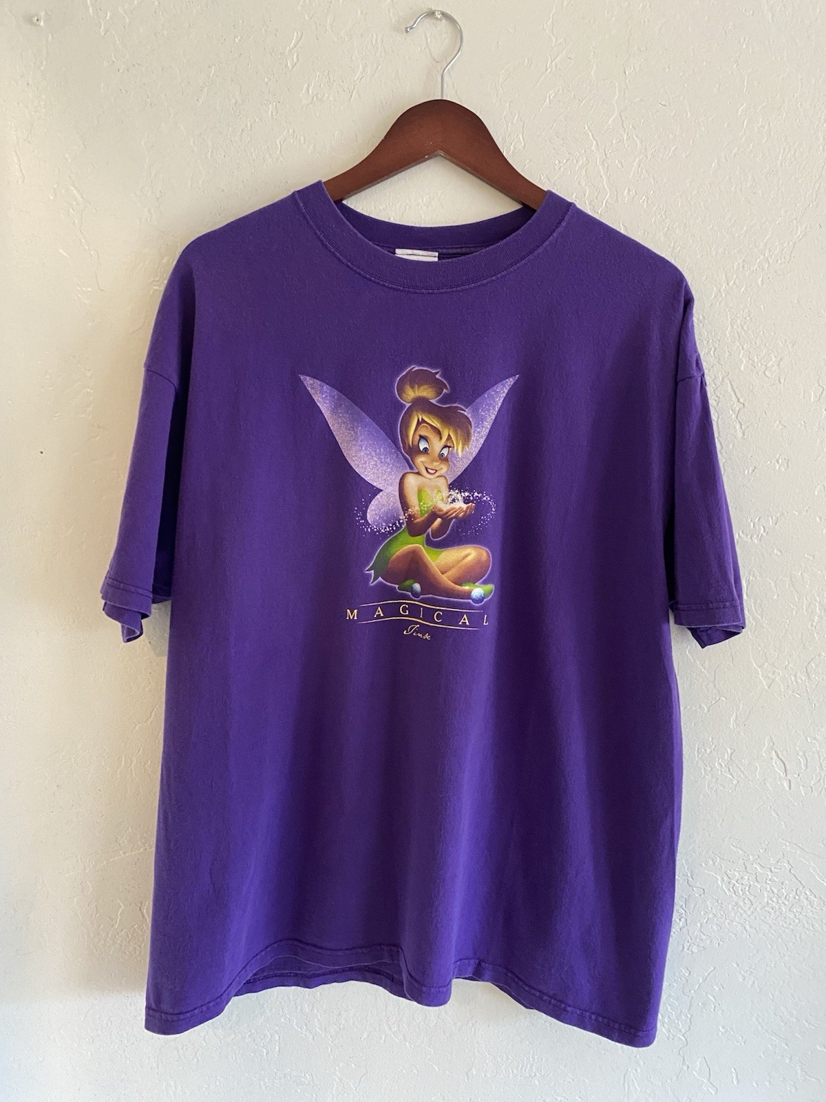 Vintage 2000s Disney Tinker Bell Peter Pan Purple Xl … - Gem