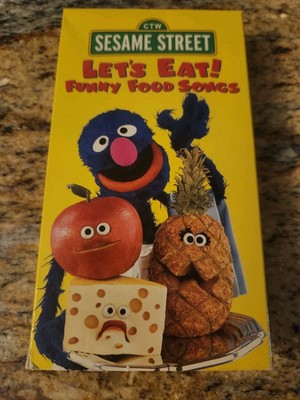 Sesame Street - Let’s Eat, Funny Food Songs VHS Tape 1998 Educational ...