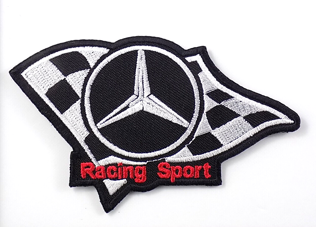 MERCEDES-BENZ RACING SPORT EMBROIDERED PATCH IRON/SEW ON 4-1/8" x 2-1/2 ...