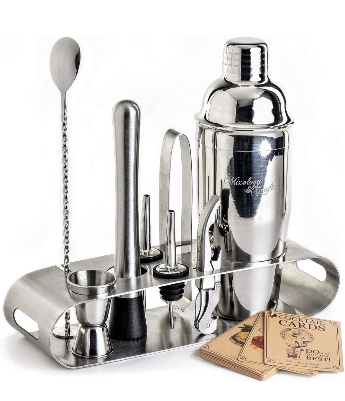 Mixology Bartender Kit: 9 Piece -Craft Cocktail Mixer & Shaker Set ...