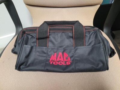 MAC TOOLS TOOL BAG 12 X 7 X 6 NEW MTB001 12" BLACK RED OPEN BOX STORAGE ...