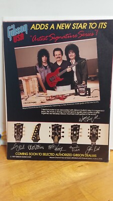 GIBSON GUITARS USA MICHAEL ANGELO BATIO 1987 ORIGINAL PRINT AD 11 X 8.5 ...