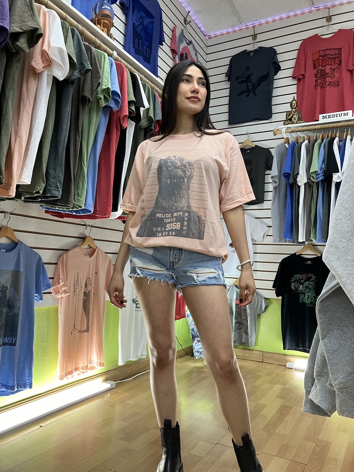 Godzilla Mugshot Graphic T-shirt | eBay