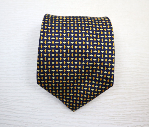 CLUB ROOM BY CHARTER CLUB - MEN'S 100% SILK TIE - BLUE & YELLOW GOLD ...