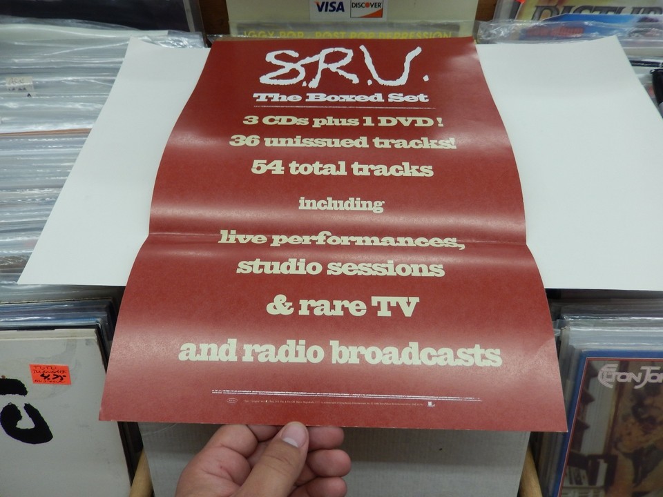 STEVIE RAY VAUGHAN SRV BOX SET RARE Promo Poster Flat NEW ORIGINAL ...