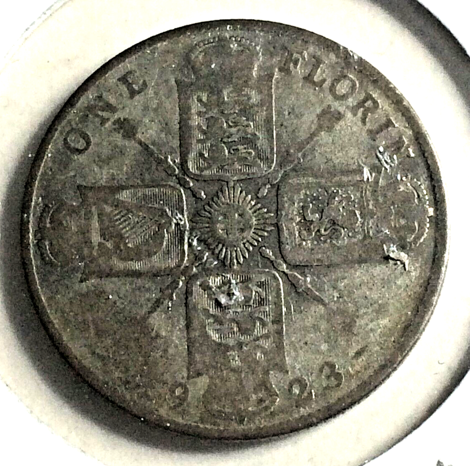 1923 GREAT BRITAIN ONE FLORIN SILVER COIN - KING GEORGE V COUNTER ...