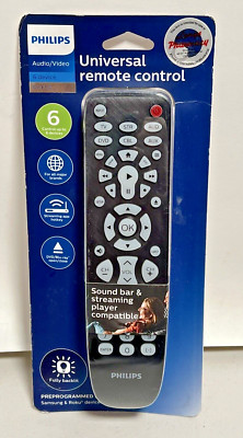 Philips Universal TV Remote Control #SRPg368D/27 6 Device New in ...