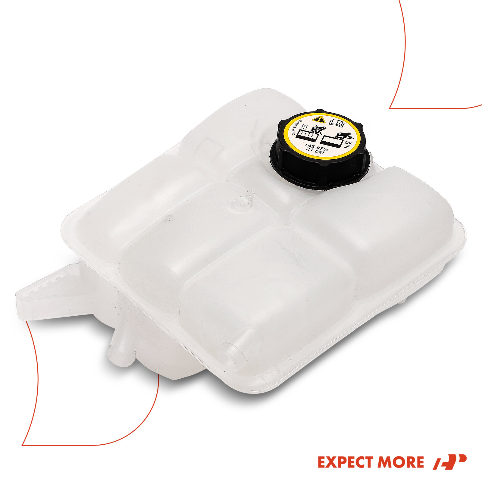 A-Premium Coolant Expansion Tank w/ Cap for Ford Focus Kuga C-Max ...