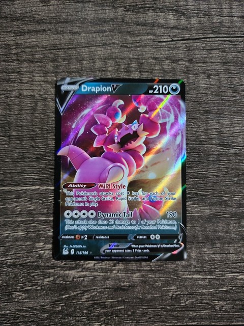 Pokémon TCG Drapion V Sword & Shield - Lost Origin 118/196 Regular ...