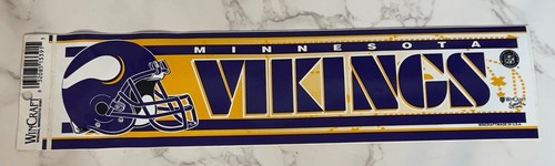 Minnesota Vikings VTG WinCraft Bumper Sticker New Old Stock NFL 12" x 3 ...