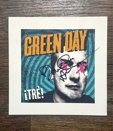 Green Day Autographed “Tre!” Album Art Print – Signed Rare Punk Rock ...