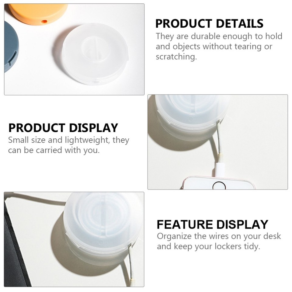 6Pcs Plastic Rotary Cable Winders Earphone Cord Winder Boxes Cable ...