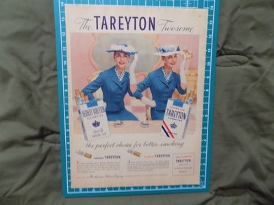1956 PRINT AD TAREYTON TWOSOME HERBERT TAREYTON AND FILTER TIP ...
