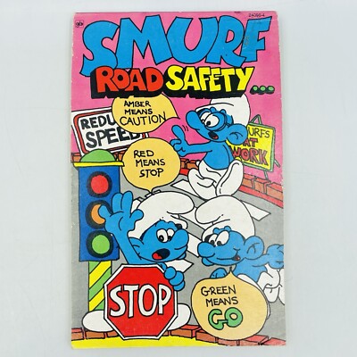 Smurf Road Safety Activity Book BP Australia 1982 Colouring Paperback ...