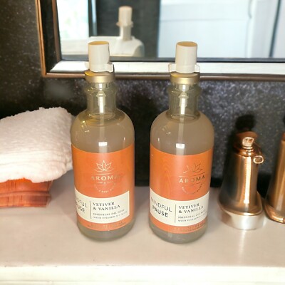 Bath & Body Works Mindful Pause VETIVER & VANILLA Essential Oil Mist Spray x2 | eBay