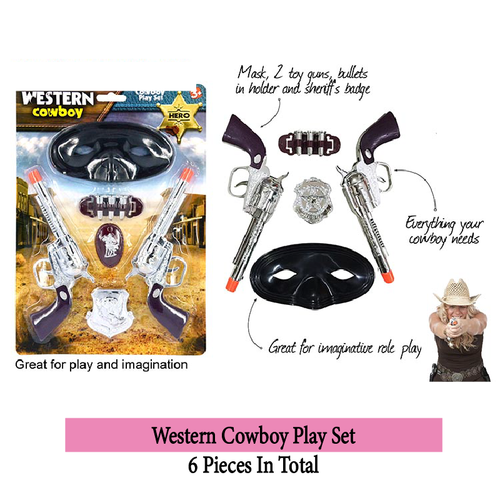 Western Cowboy Play Set Role Play Great Fun Time Nurture Creativity 6 ...