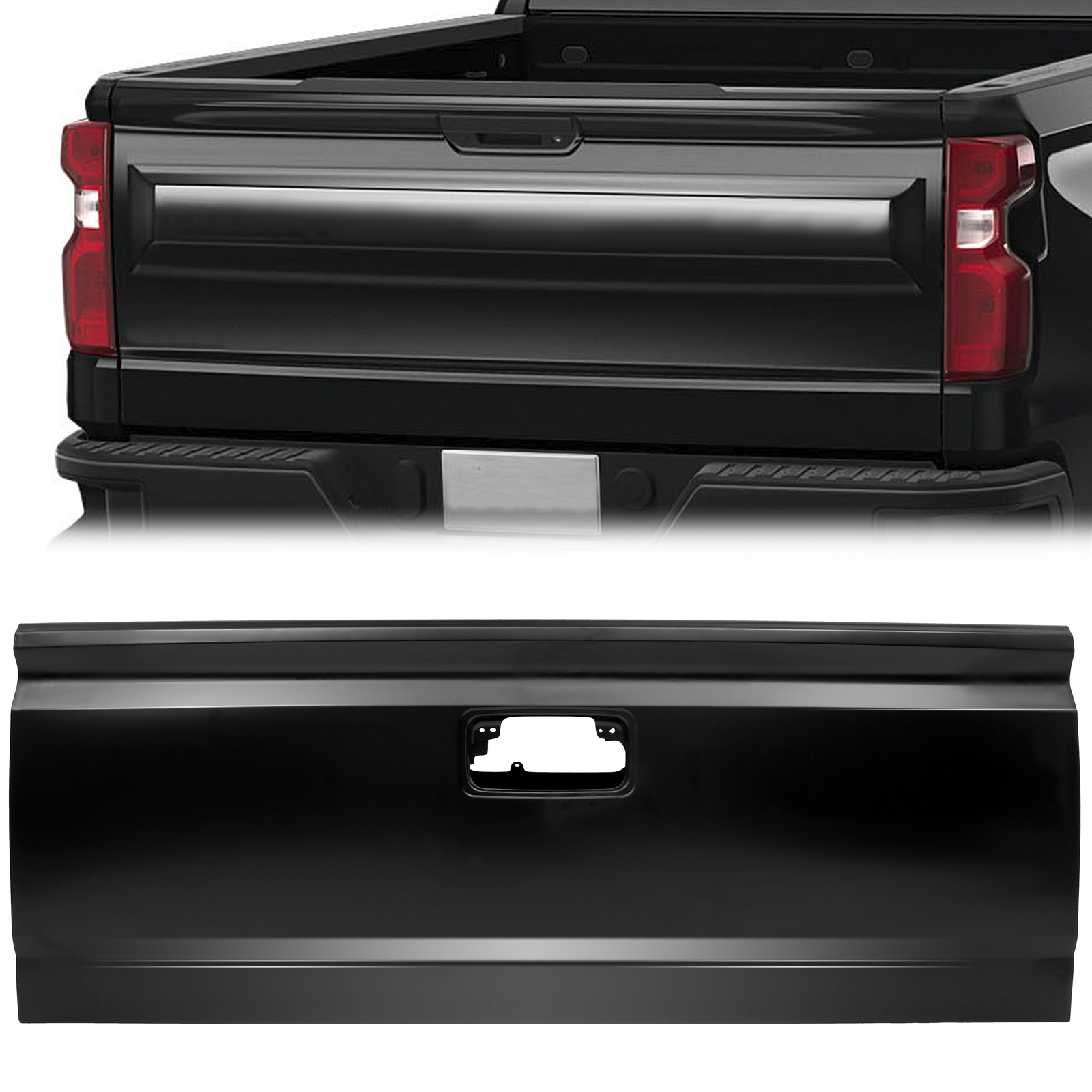 Black Steel Tailgate Assembly For 2014-2019 Chevy Silverado GMC Sierra ...