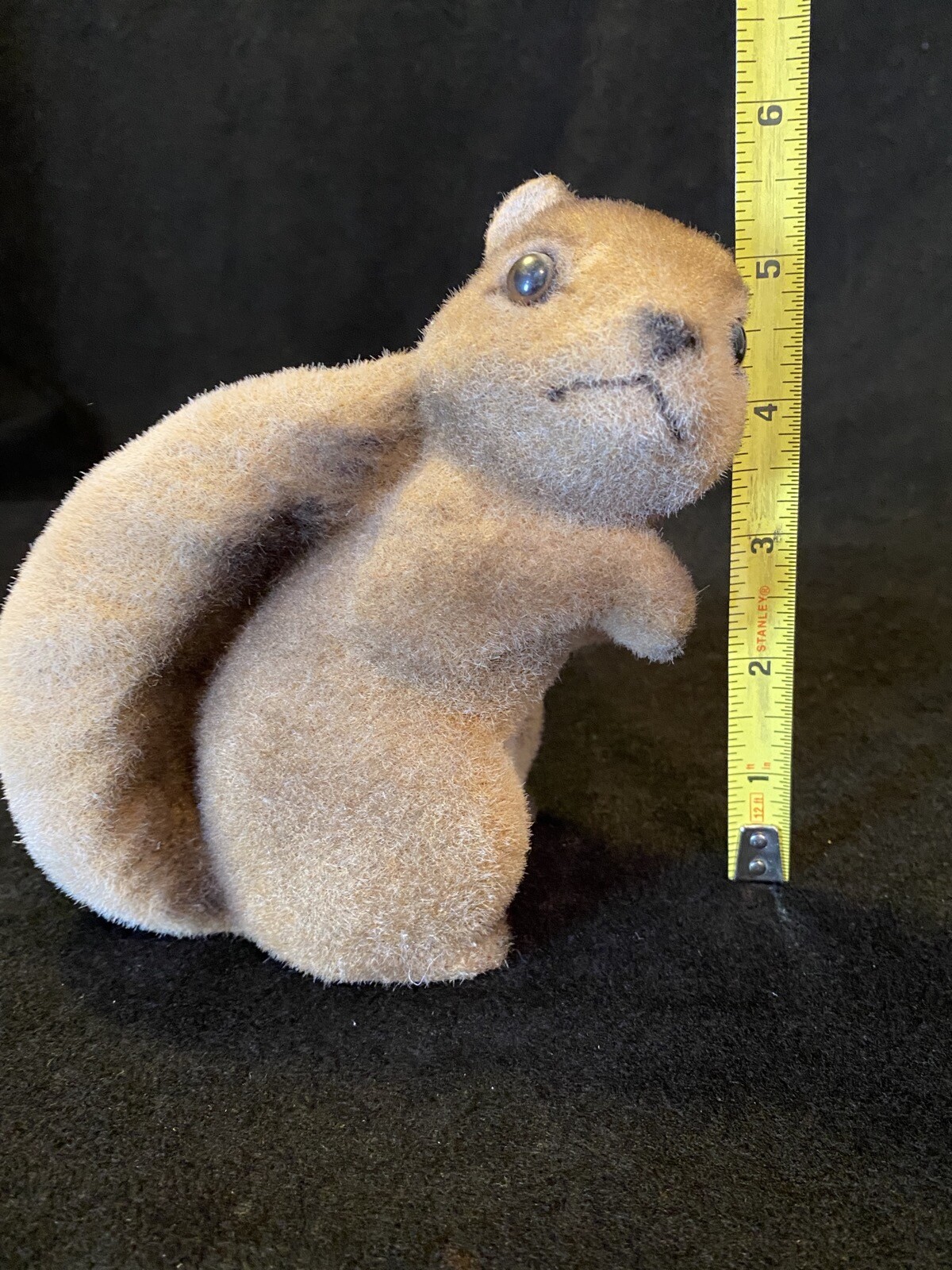 Vintage Flocked Pottery Squirrel Chipmunk Coin Bank Figurine Japan | eBay