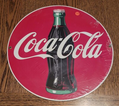 Vintage Coca Cola Disc Metal Sign, Heavy Duty, 11.25 Round - T31 | eBay