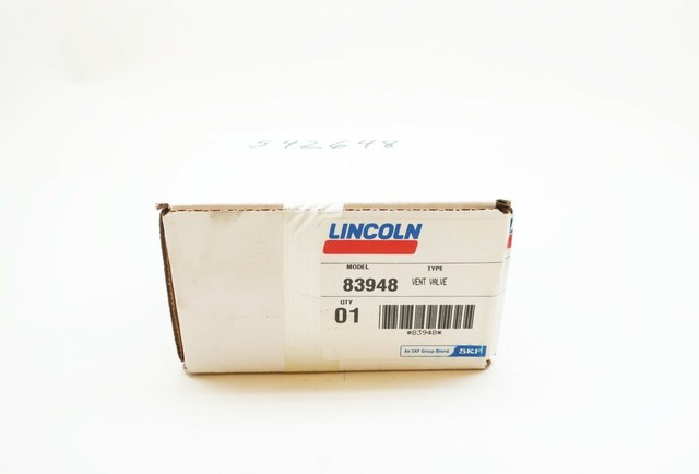 SKF Lincoln Industrial Vent Valve Series 3 83948 for sale online | eBay