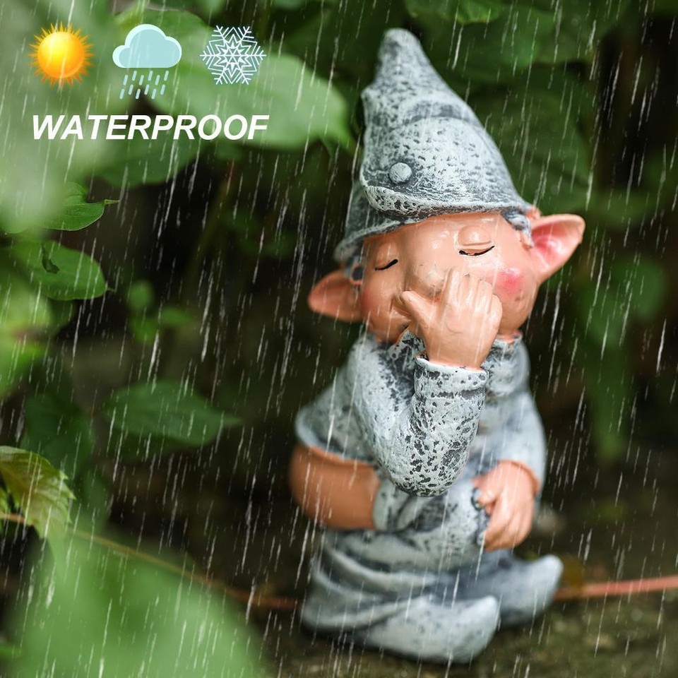 4.7 Inch Peeing Pooping Dwarf Elf Figurines Gnome Statue Garden Tree ...