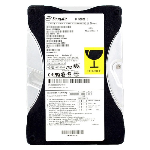 Hard Drive Seagate ST320413A 20GB 5400RPM IDE ATA 3.5'' Inch | eBay