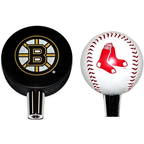 Boston Bruins Hockey Puck And Boston Red Sox Baseball Beer Tap Handle ...