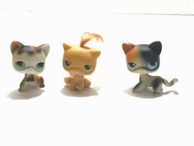 Littlest Pet Shop LPS Shorthair Calico Cats #106 #78 #27 Authentic ...