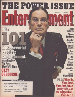 Entertainment Weekly - October 18, 2002 - Ozzy Osbourne - 101 Powerful ...