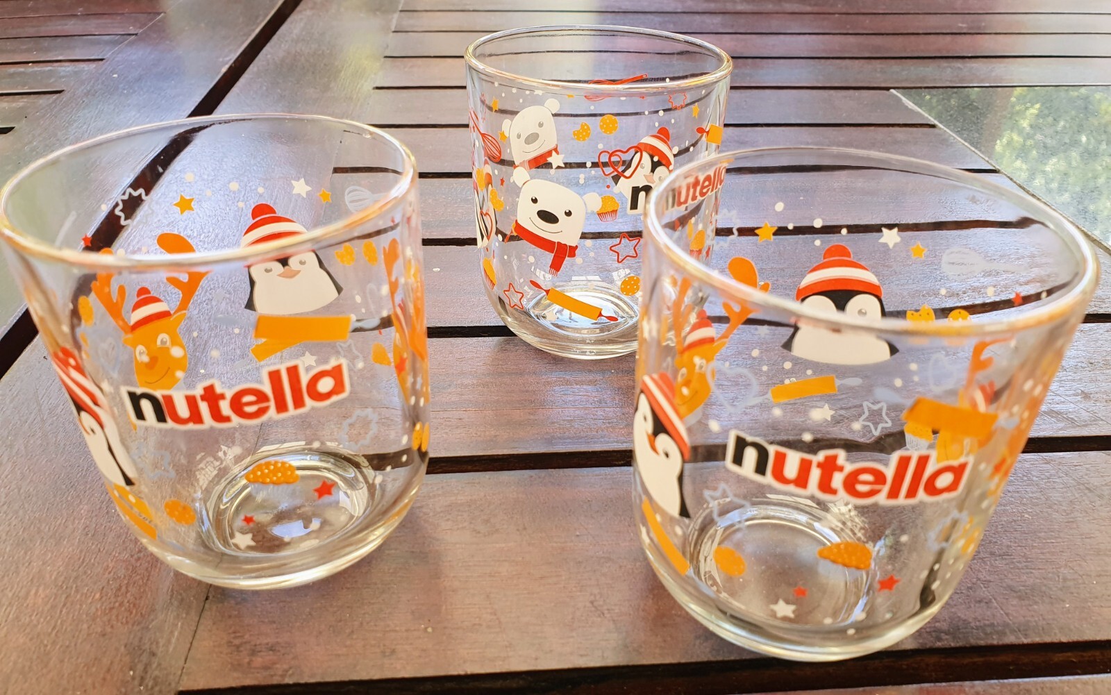 Nutella Christmas Drinking Glass Collectable 250ml x 2. Summer and ...