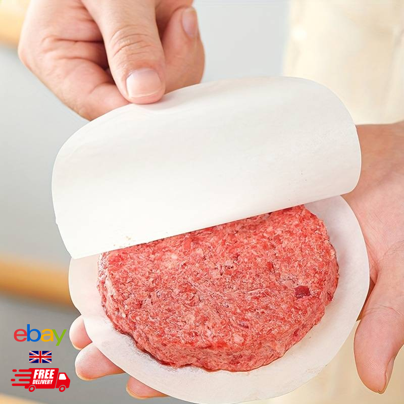 100pcs Non-Stick Hamburger Paper Sheets Burger Press Oil Paper Baking ...