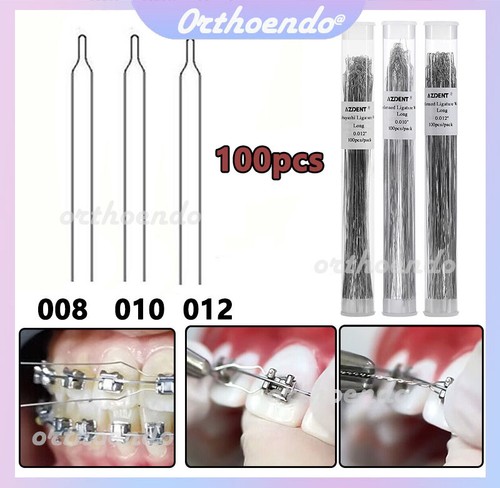 Orthodontic Preformed Wire Dental Bracket Archwires Metal Ligature Tie ...