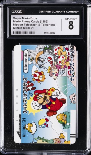 1985 MARIO PHONE CARDS SUPER MARIO BROS CGC 8 | eBay