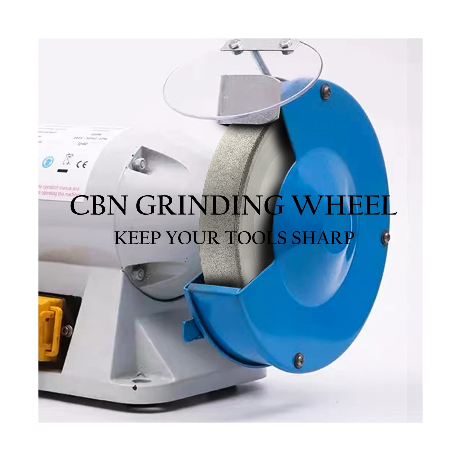 CAQUXIL CBN Grinding Wheel 8 inch, 1" Wide, 5/8" Arbor, Sharpening High ...