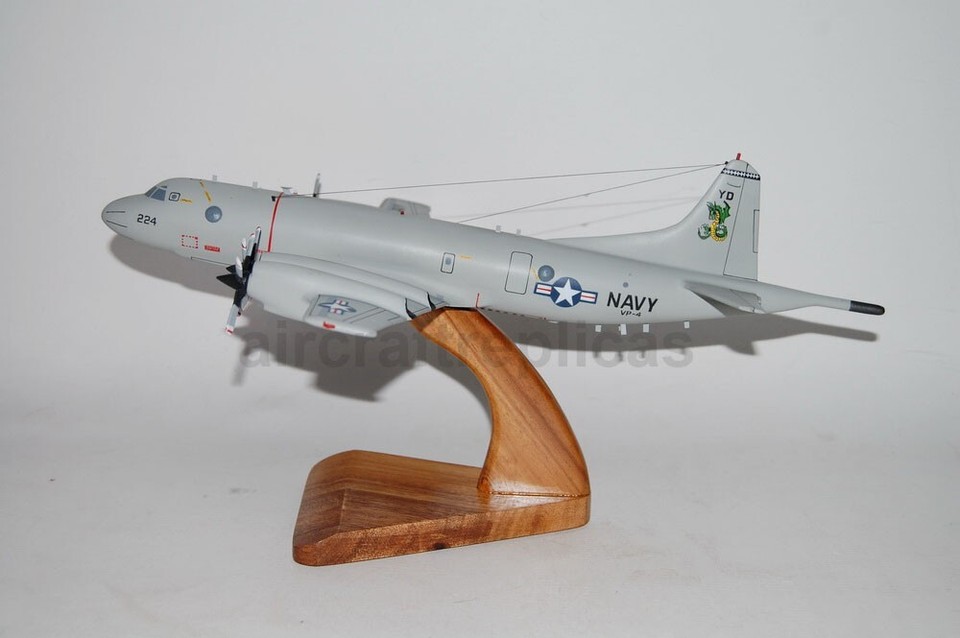 Lockheed Martin P-3 Orion US Navy Wood Airplane Model - BIG | eBay