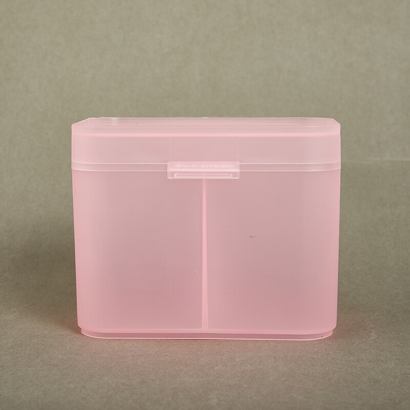 Cotton Pads Nail Wipes Makeup Brushes Organizer Storage Box Double ...