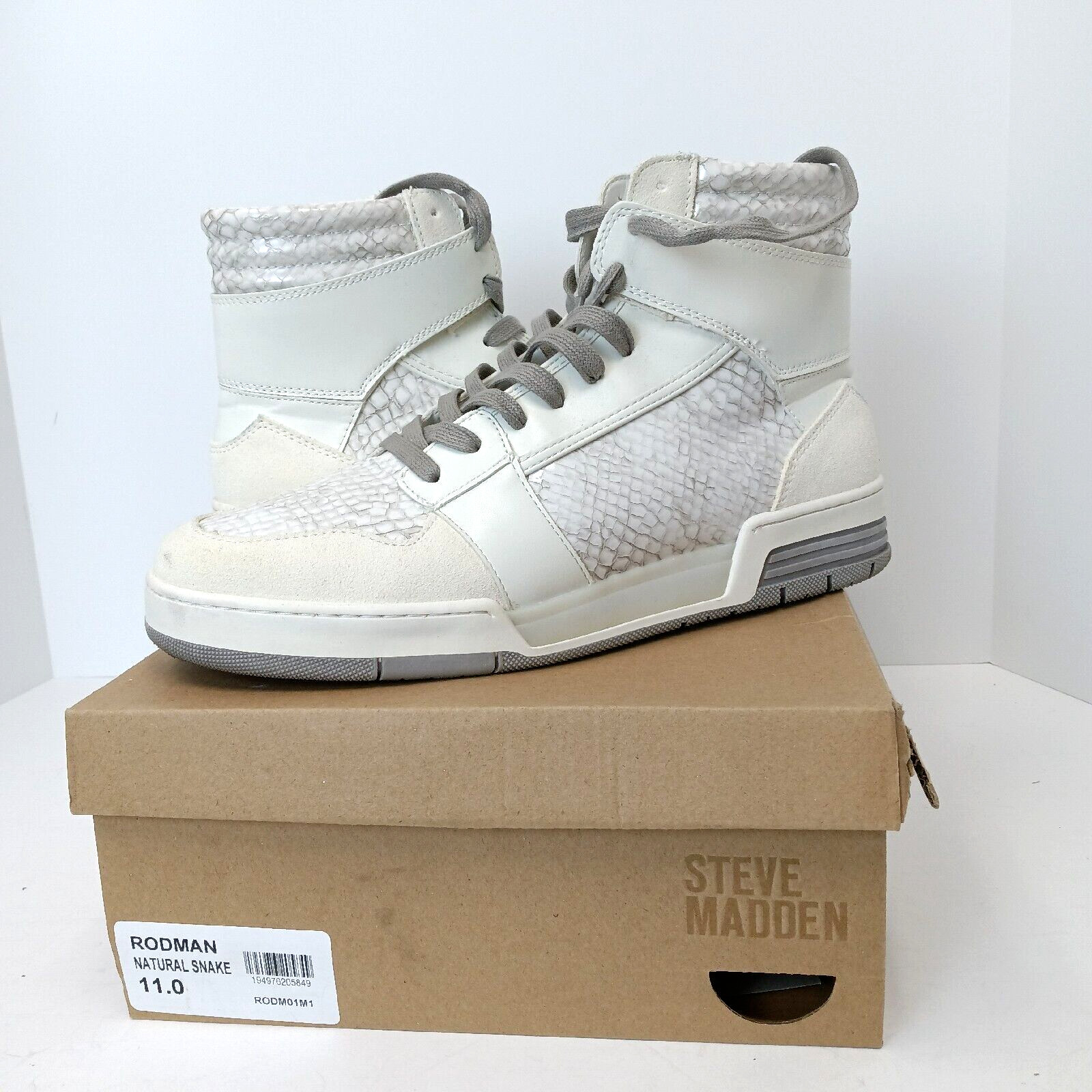 Steve Madden Rodman High Top Sneaker Natural Snake RO… - Gem